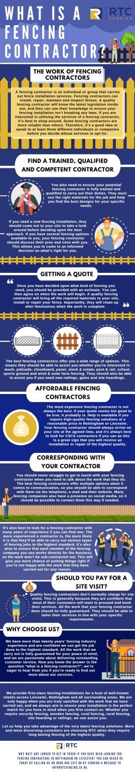 What is a fencing contractor? [Infographic] - RTC Fencing